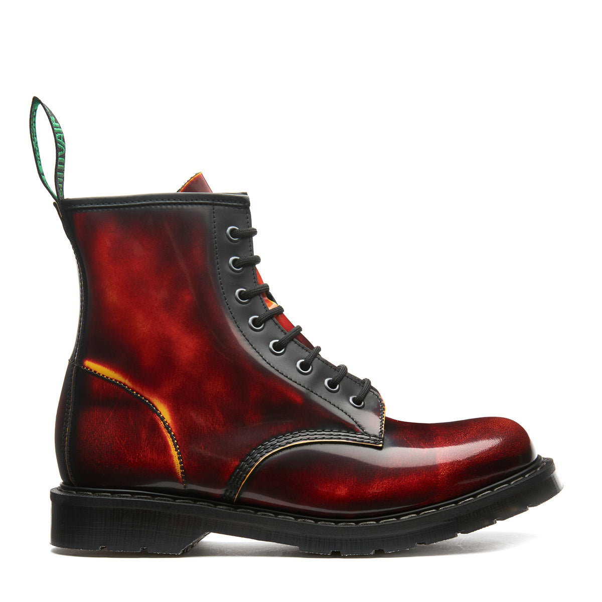 Flame Rub-Off 8 Eye Derby Boot | Solovair | Handmade in England – NPS ...